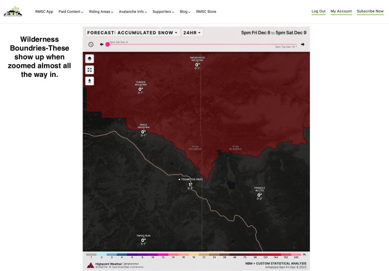 Interactive Snow Map *Guide* – Rocky Mountain Sled Conditions